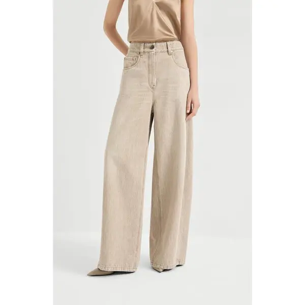 Brunello Cucinelli Authentic Denim Trousers - Beige