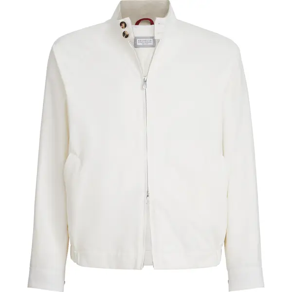 Brunello Cucinelli Gabardine Outerwear Jacket - Off-white