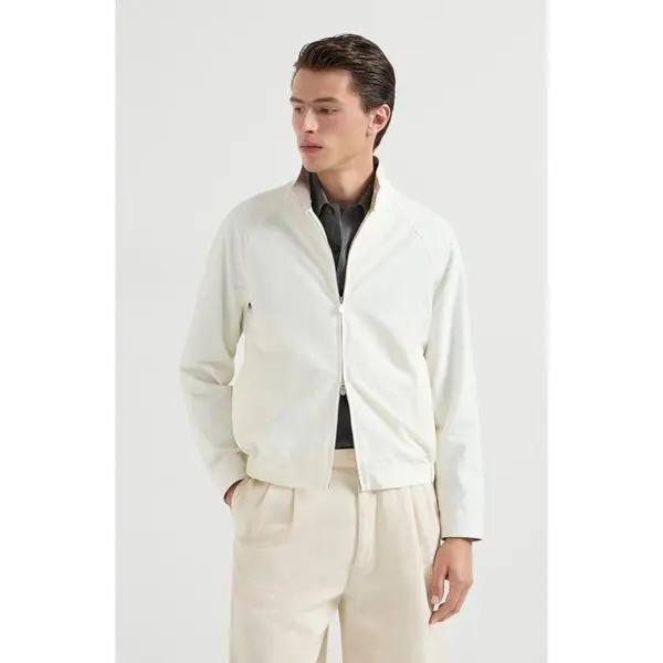 Brunello Cucinelli Gabardine Outerwear Jacket - Off-white