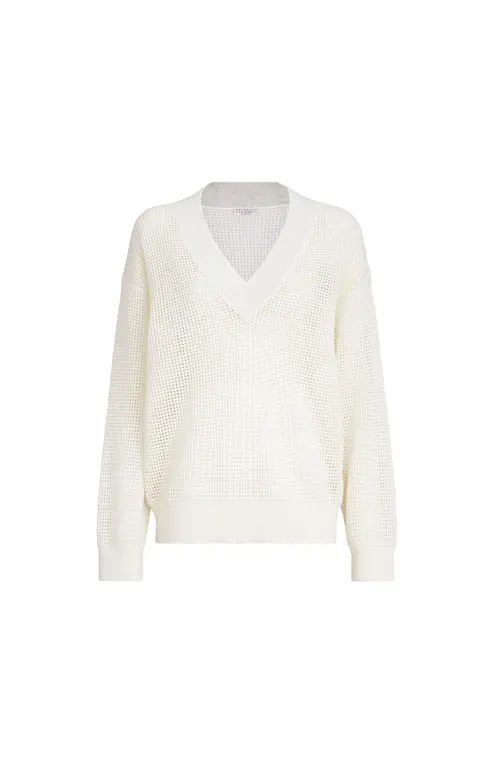 Brunello Cucinelli Cashmere Net Sweater - Panama