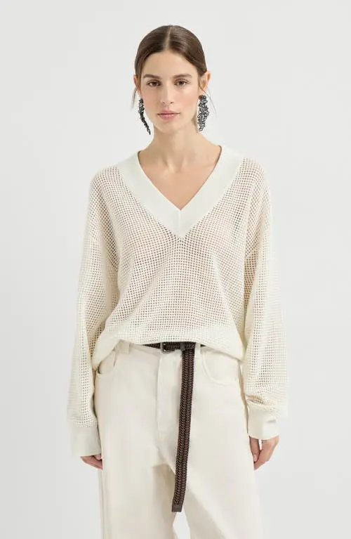 Brunello Cucinelli Cashmere Net Sweater - Panama