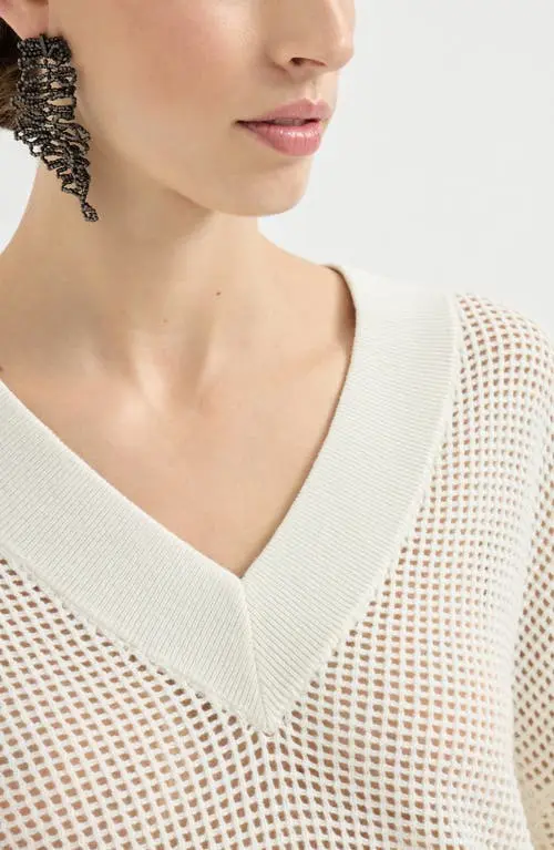 Brunello Cucinelli Cashmere Net Sweater - Panama