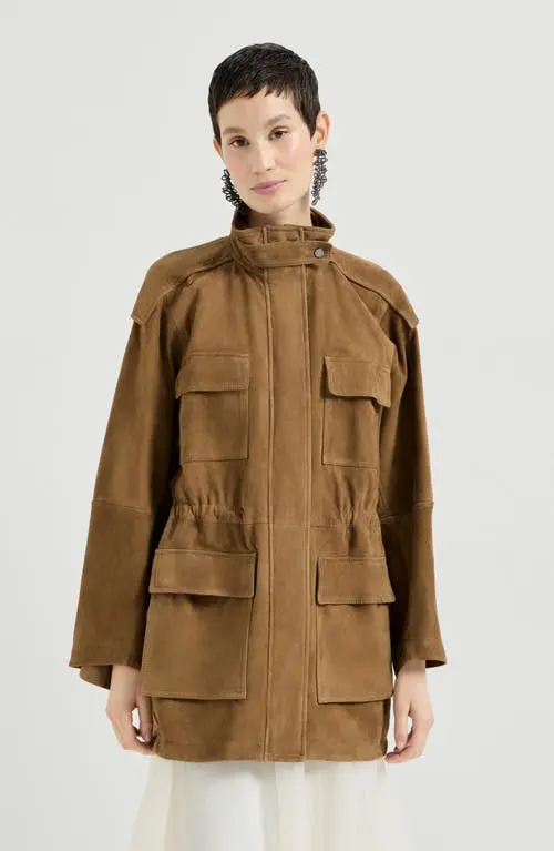 Brunello Cucinelli Suede Safari Jacket
