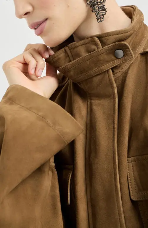 Brunello Cucinelli Suede Safari Jacket