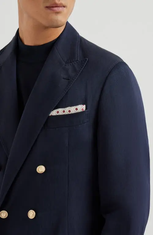 Brunello Cucinelli Spotted Pocket Square - Cherry