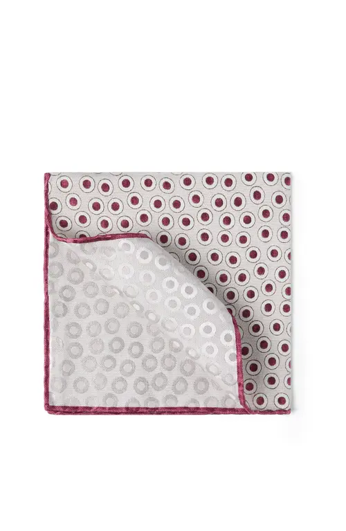 Brunello Cucinelli Spotted Pocket Square - Cherry