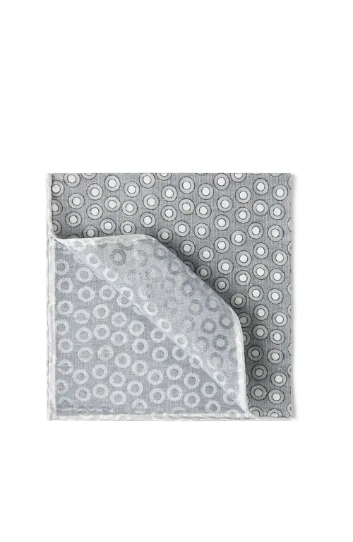 Brunello Cucinelli Spotted Pocket Square - Grey