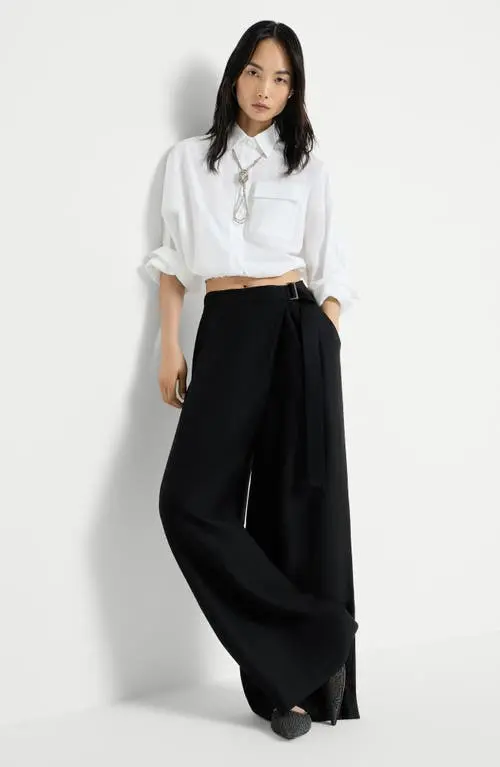 Brunello Cucinelli Sartorial Wrap Trousers - Black