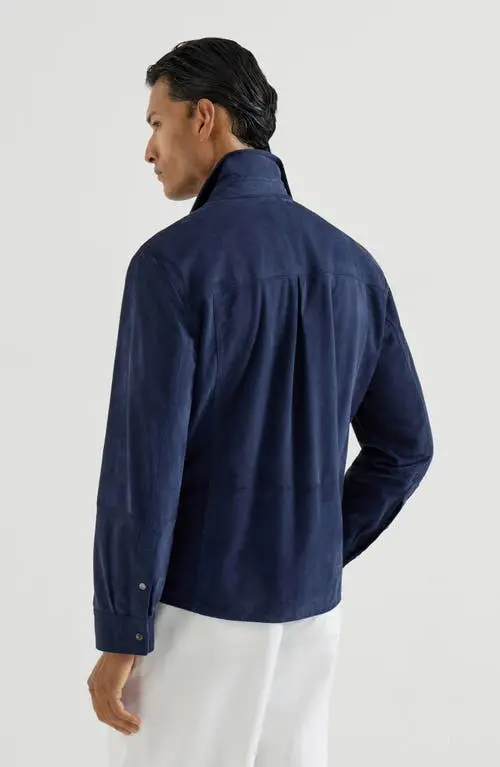 Brunello Cucinelli Suede Overshirt - Ink