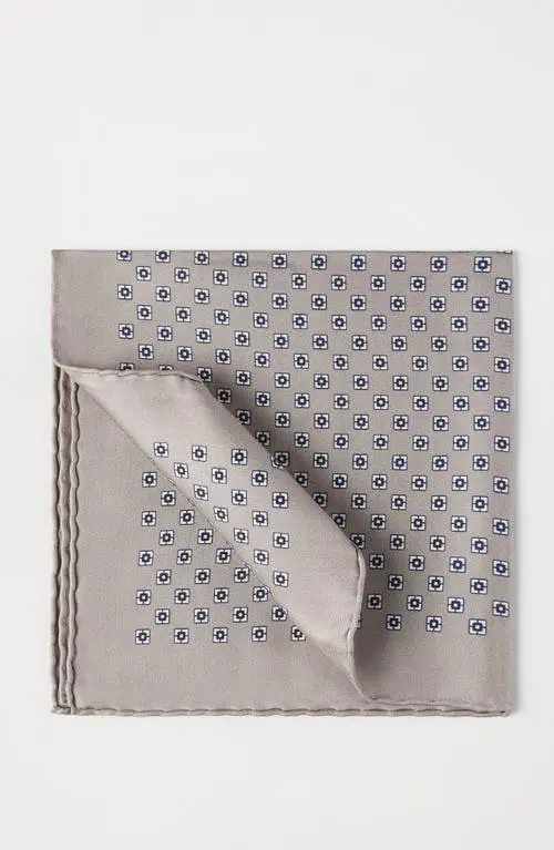 Brunello Cucinelli Silk Pocket Square - Light Brown