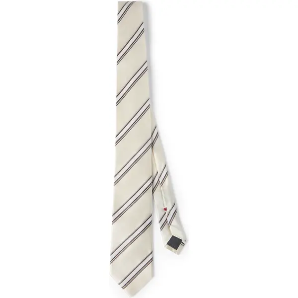 Brunello Cucinelli Striped Silk Necktie - Panama