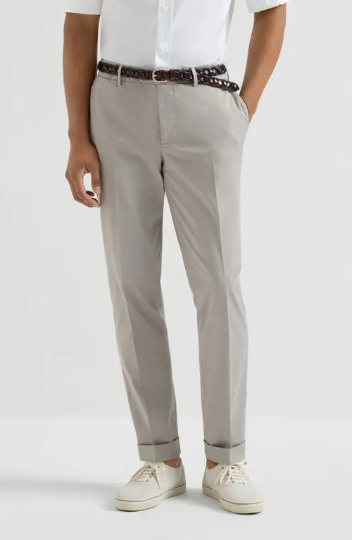 Brunello Cucinelli Comfort Gabardine Trousers - Light Grey