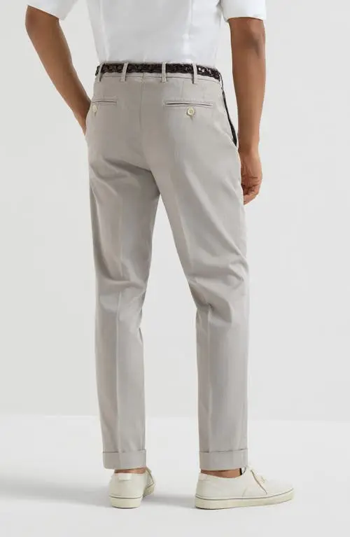 Brunello Cucinelli Comfort Gabardine Trousers - Light Grey