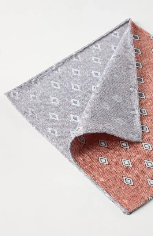 Brunello Cucinelli Silk Pocket Square With Pattern - Apricot