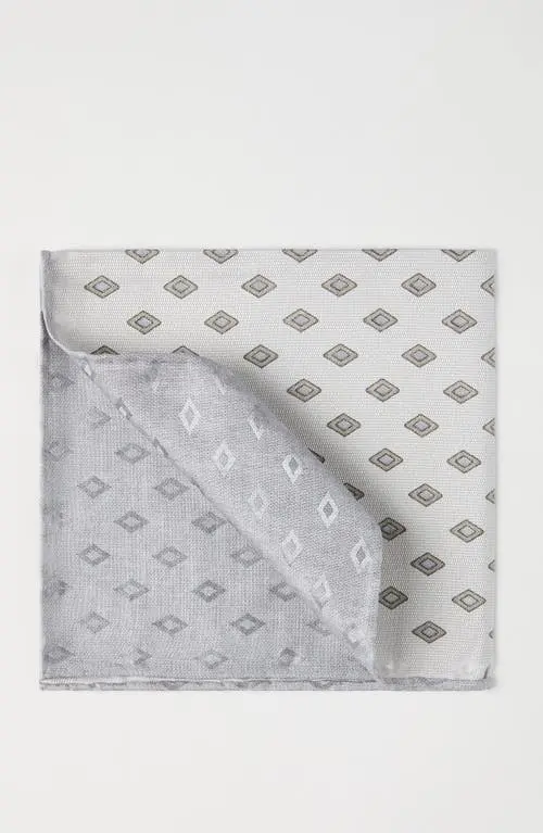 Brunello Cucinelli Silk Pocket Square With Pattern - Panama