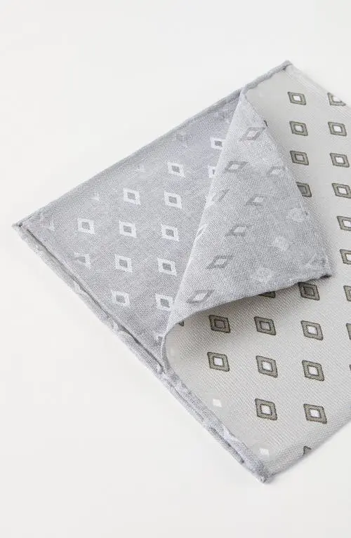 Brunello Cucinelli Silk Pocket Square With Pattern - Panama