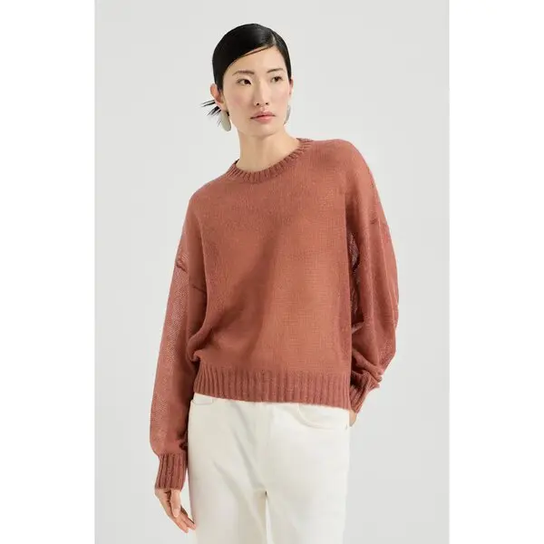 Brunello Cucinelli Mohair And Wool Sweater - Orange
