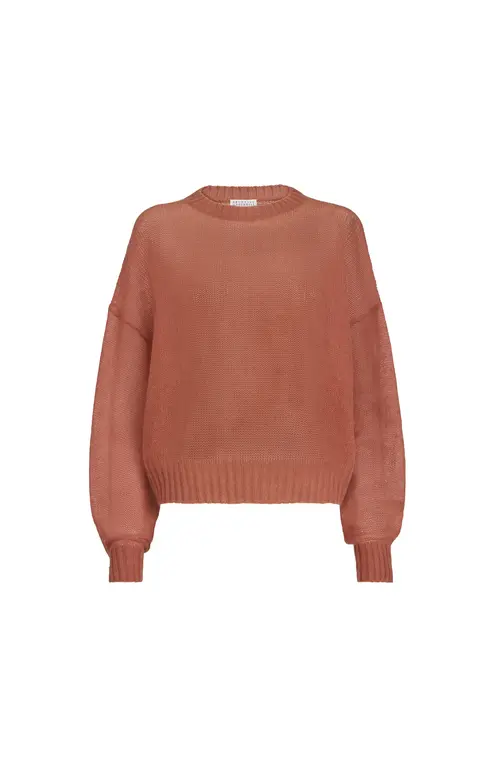 Brunello Cucinelli Mohair And Wool Sweater - Orange