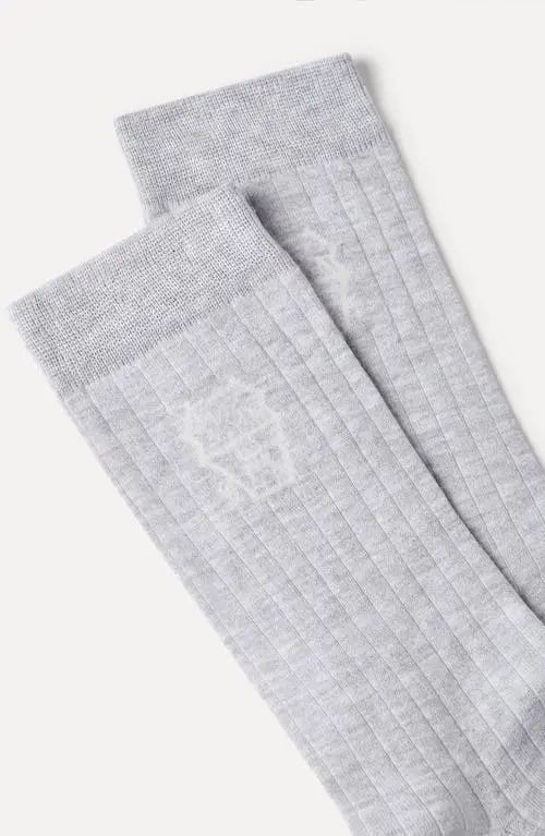 Brunello Cucinelli Cotton Calf Length Socks - Fog