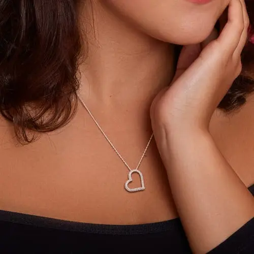 JULIANNA B. Diamond Heart Pendant Necklace