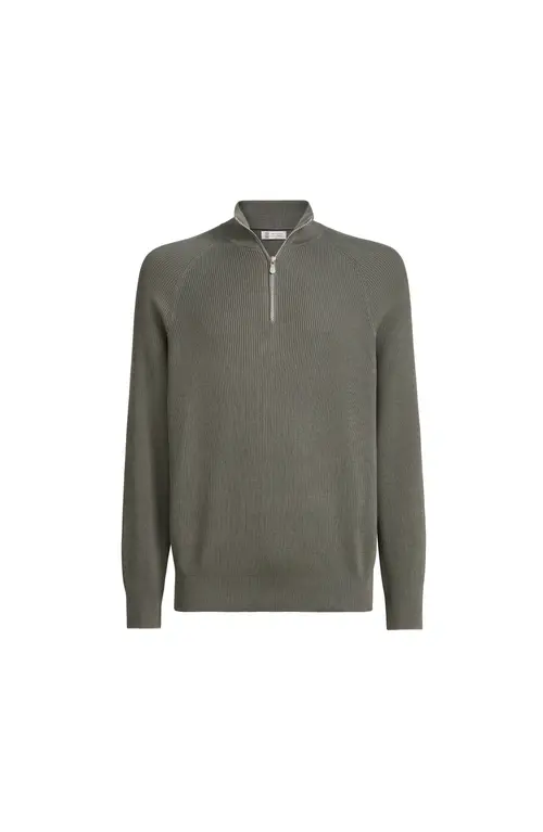 Brunello Cucinelli Cotton Sweater - Khaki