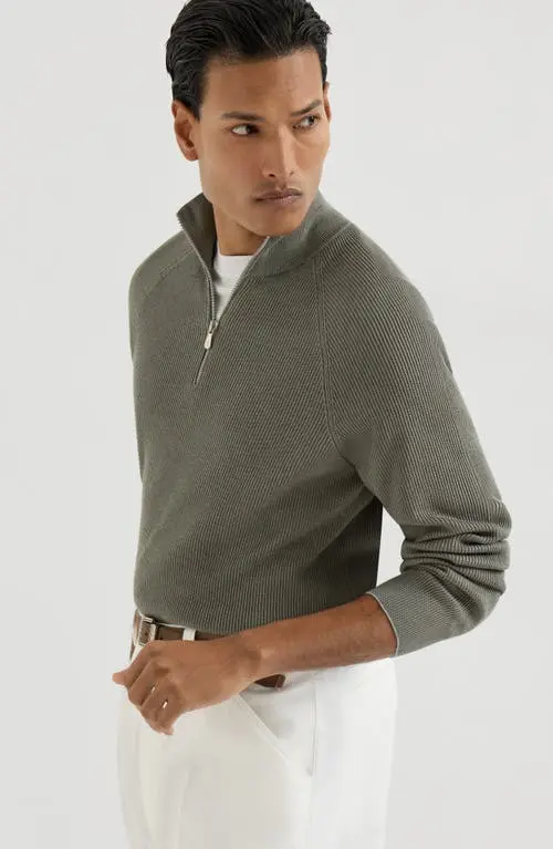 Brunello Cucinelli Cotton Sweater - Khaki