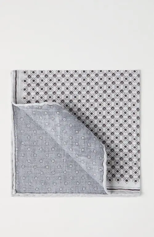 Brunello Cucinelli Pocket Square With Pattern - Light Grey
