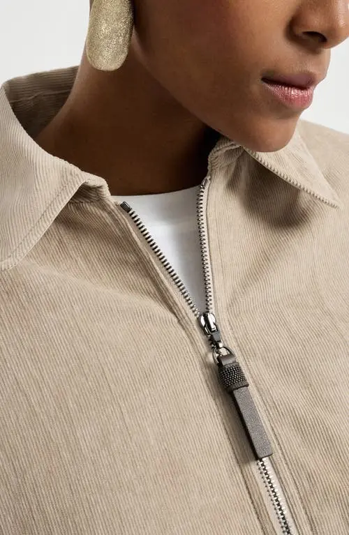 Brunello Cucinelli Corduroy Shirt Jacket - Beige