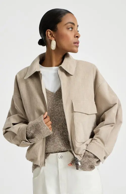 Brunello Cucinelli Corduroy Shirt Jacket - Beige