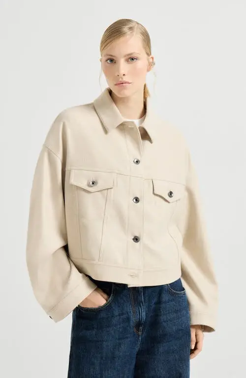 Brunello Cucinelli Lightweight Cloth Outerwear Jacket - Sand