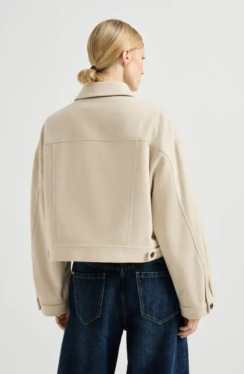 Brunello Cucinelli Lightweight Cloth Outerwear Jacket - Sand