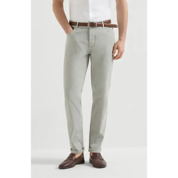 Brunello Cucinelli Lightweight Denim Trousers - Khaki