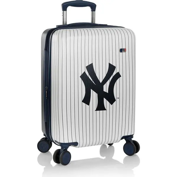 HEYS Mlb New York Yankees 21-inch Luggage - White