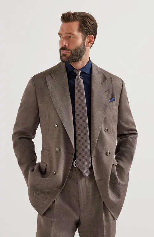 Brunello Cucinelli Chevron Blazer - Hazelnut