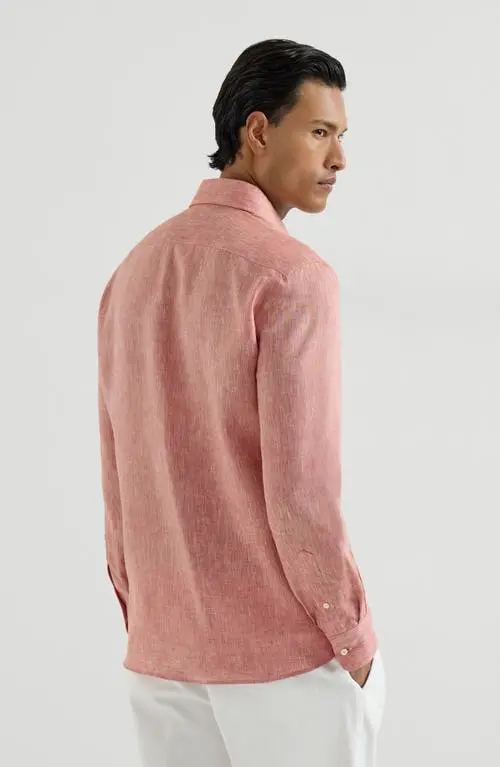 Brunello Cucinelli Linen Shirt - Apricot