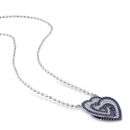 JULIANNA B. Interlocking Heart Pendant Necklace