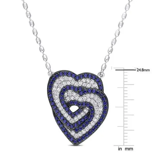 JULIANNA B. Interlocking Heart Pendant Necklace