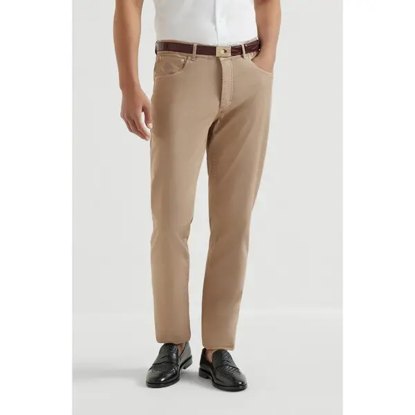 Brunello Cucinelli Comfort Gabardine Trousers - Biscuit