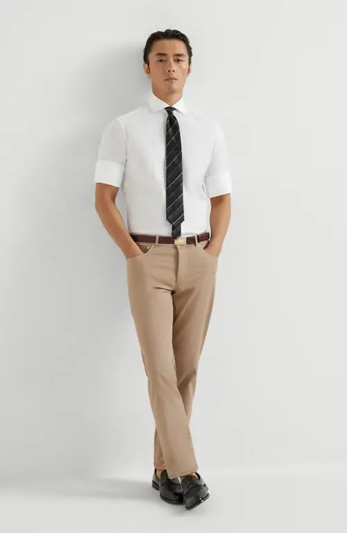 Brunello Cucinelli Comfort Gabardine Trousers - Biscuit