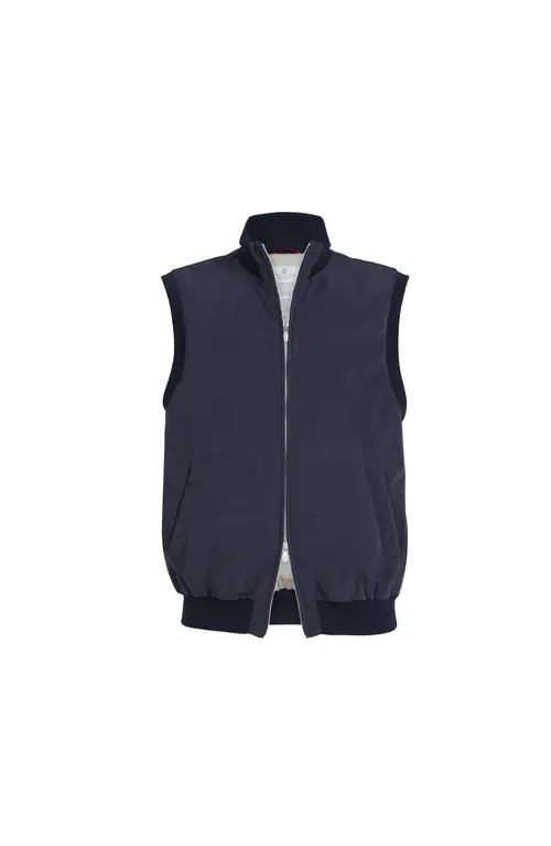Brunello Cucinelli Vest With Thermore® Padding - Blue