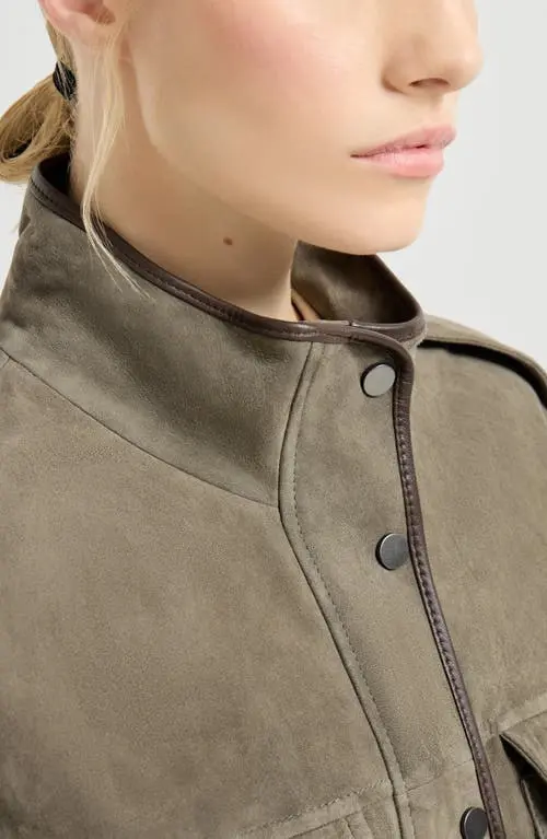 Brunello Cucinelli Suede Outerwear - Green