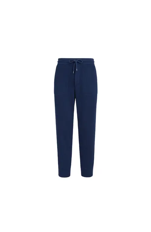 Brunello Cucinelli Cotton Knit Trousers - Azure