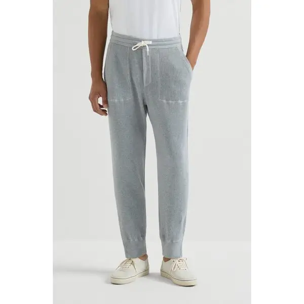 Brunello Cucinelli Cotton Knit Trousers - Grey