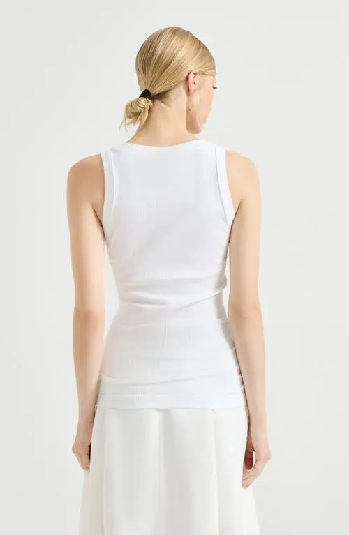 Brunello Cucinelli Ribbed Jersey Top