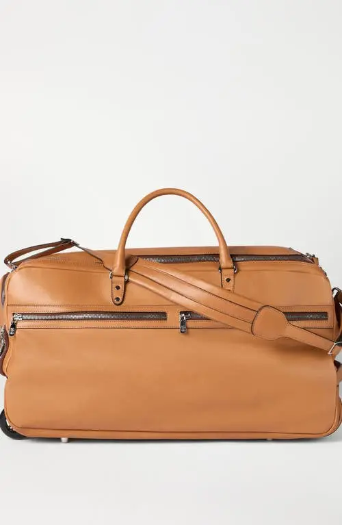 Brunello Cucinelli Cowhide Trolley Bag - Cognac