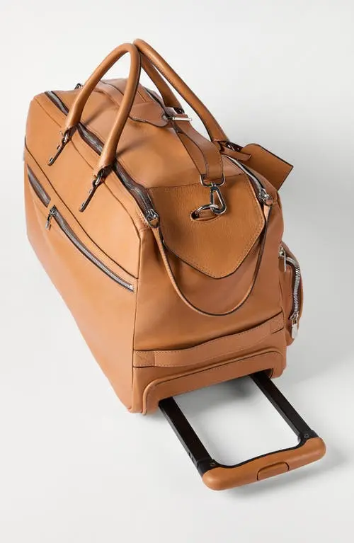 Brunello Cucinelli Cowhide Trolley Bag - Cognac
