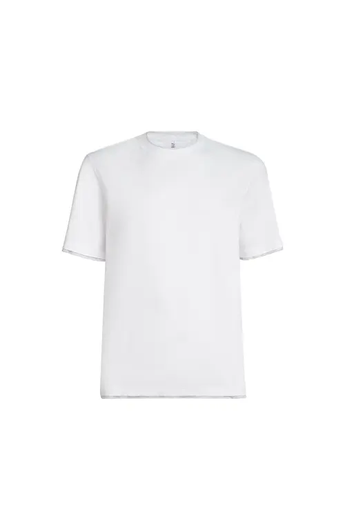 Brunello Cucinelli T-shirt With Faux-layering - White