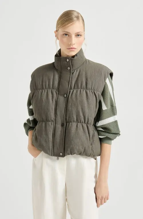 Brunello Cucinelli Down Vest - Olive