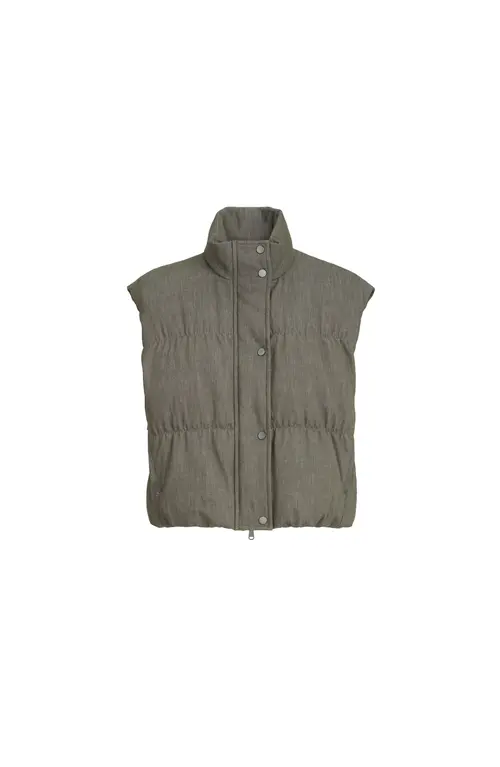Brunello Cucinelli Down Vest - Olive