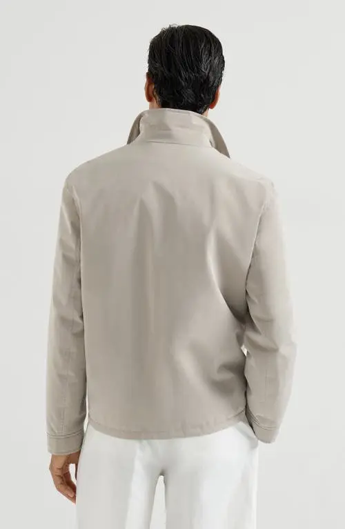 Brunello Cucinelli Bonded Nylon Outerwear Jacket - Dove Grey